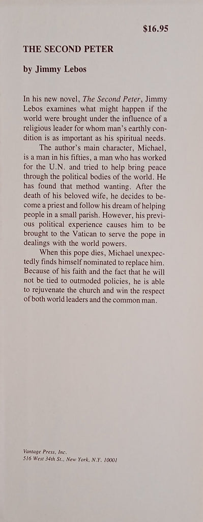 Title: The Second Peter Author/s: Jimmy Lebos Publisher: Vantage Press ...